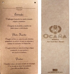 Menu de Restaurante Grabado en Madera | UnlimitedLasser